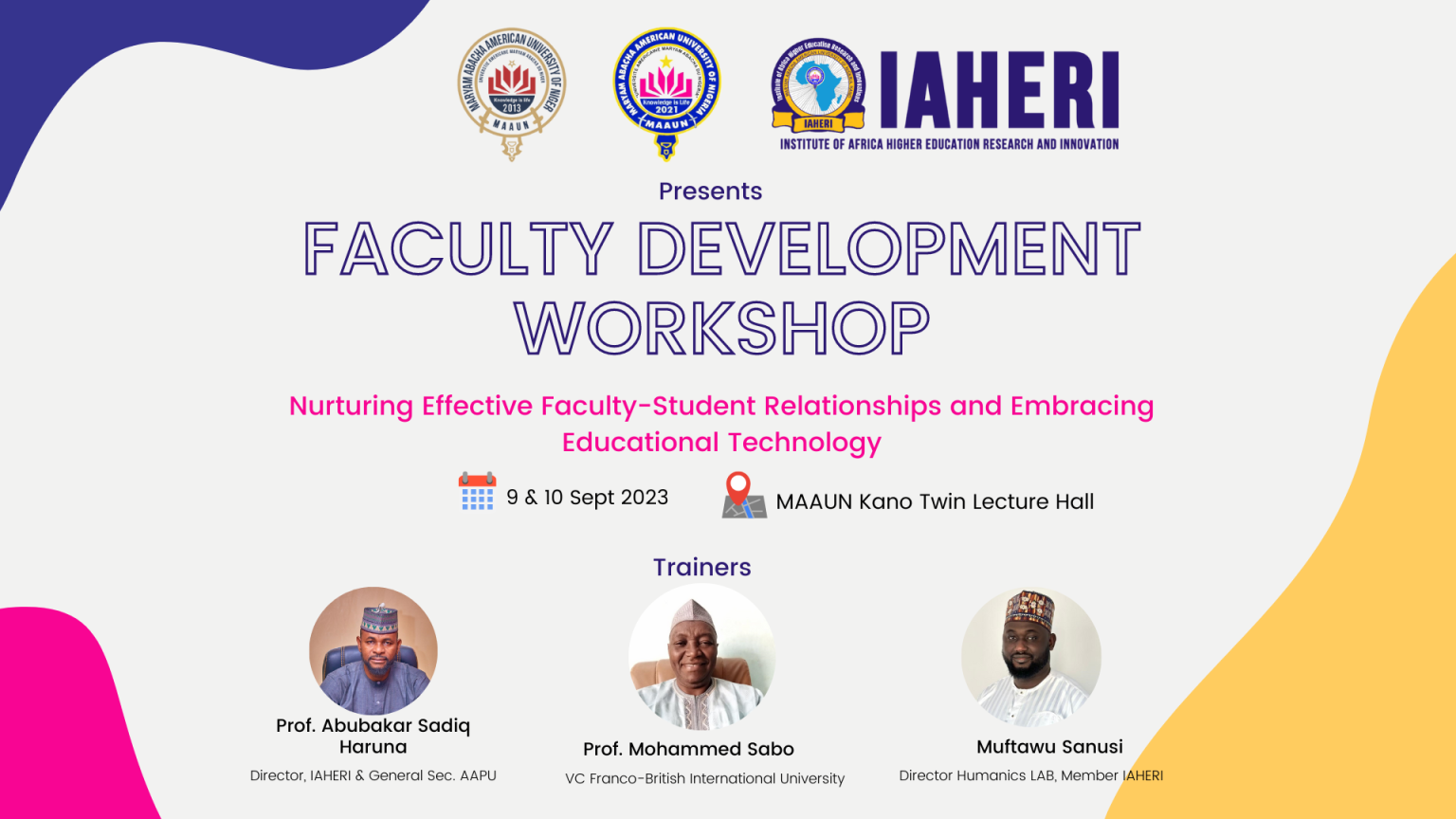 Faculty Development Workshop: Nurturing Effective Faculty-Student ...